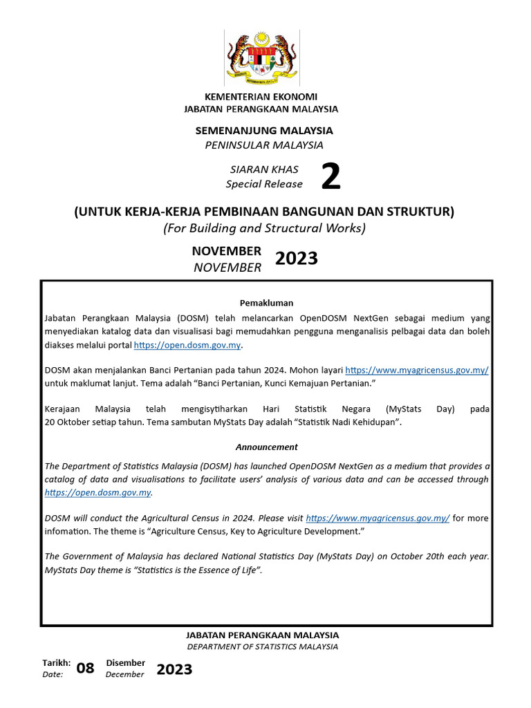 Siaran Khas 2 (SM) November 2023 | Download Free PDF | Building Materials | Structural Engineering