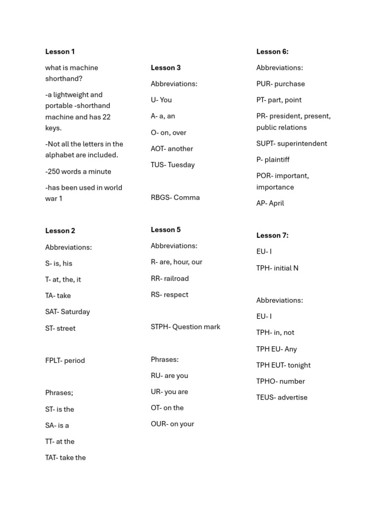 Lesson 1-13 Steno | PDF | Orthography | Grammar