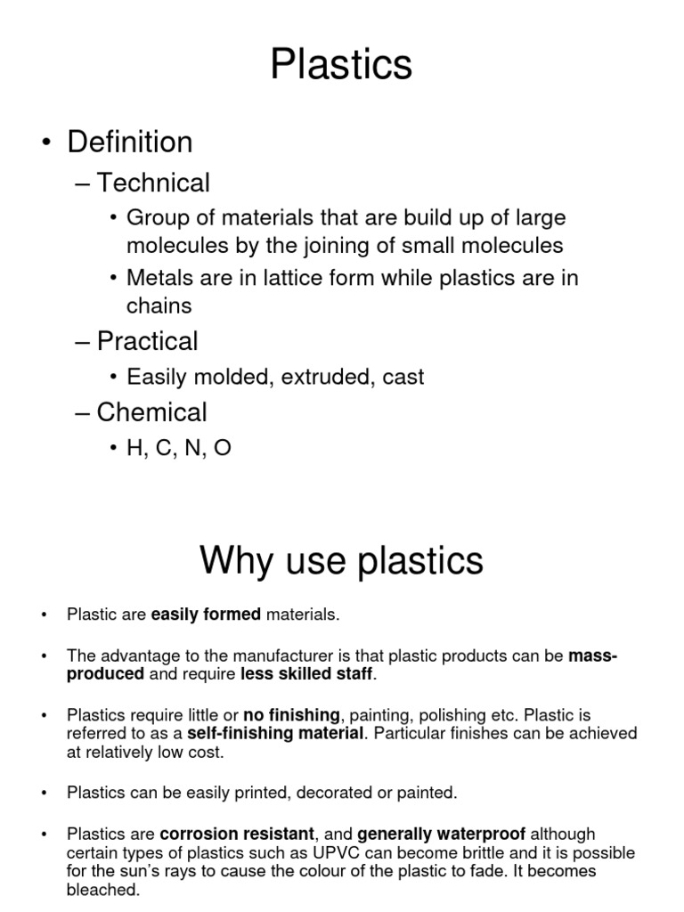 Material Properties of Plastics | PDF | Plastic | Thermoplastic