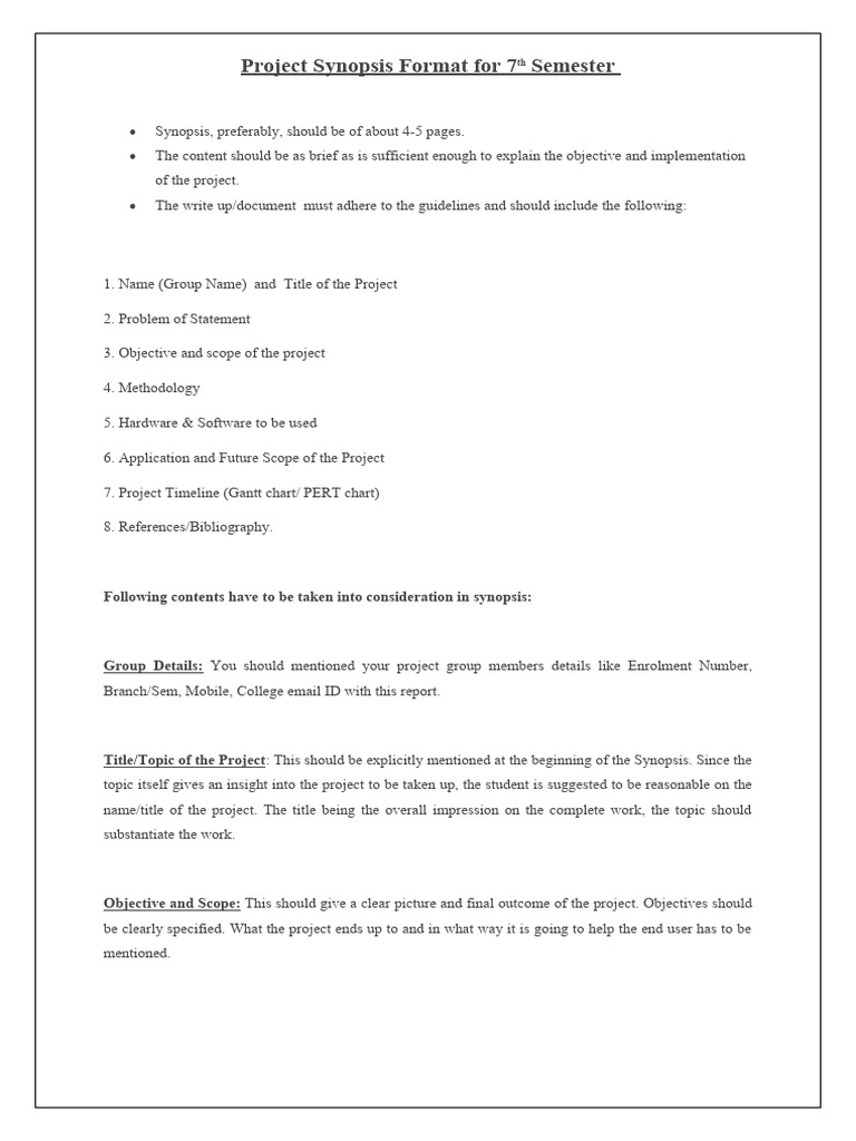 Project-Synopsis-Format-for-7th-2 | PDF | System | Computing
