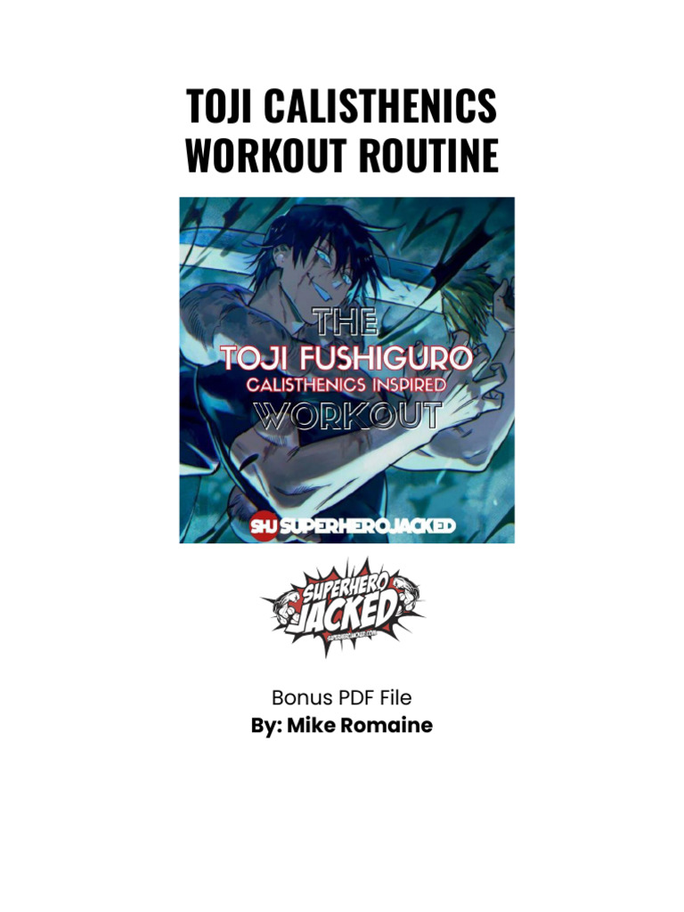 Toji Calisthenics Workout Routine: By: Mike Romaine | PDF | High ...