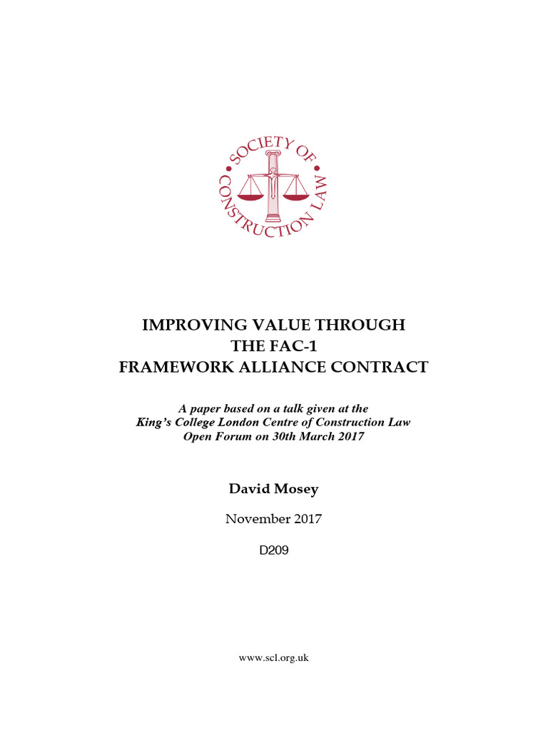 FAC1 - Improving Value - David Mosey | PDF | Building Information ...