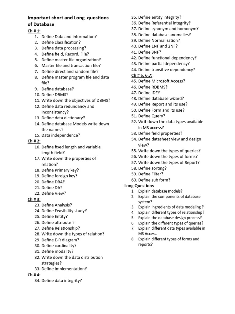 Key Questions on Database Design | PDF | Databases | Relational Database