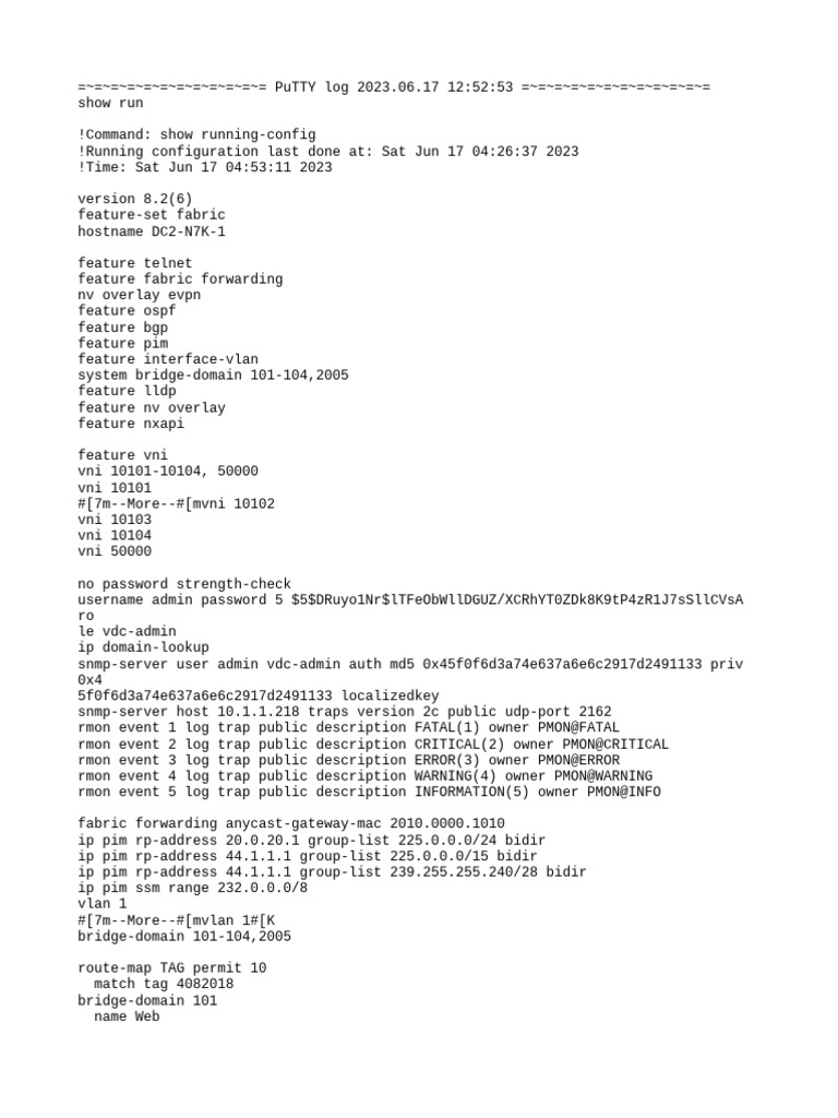 dc2-n7k1 | PDF | Internet Protocols | Ip Address
