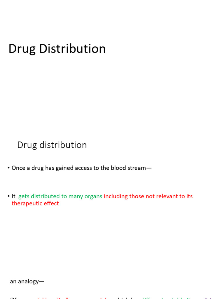 Drug Distribution PK | PDF | Cerebrospinal Fluid | Drugs