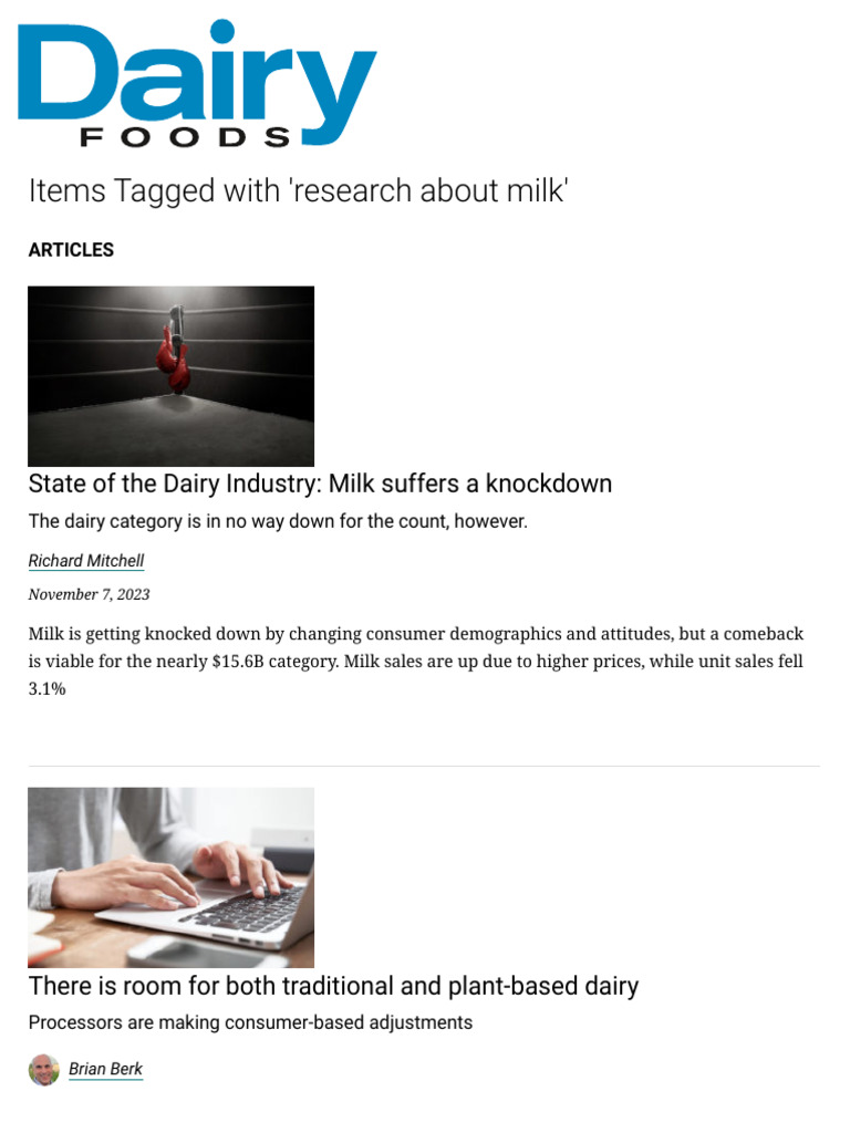 Research About Milk - Dairy Foods | PDF | Milk | Dairy Products