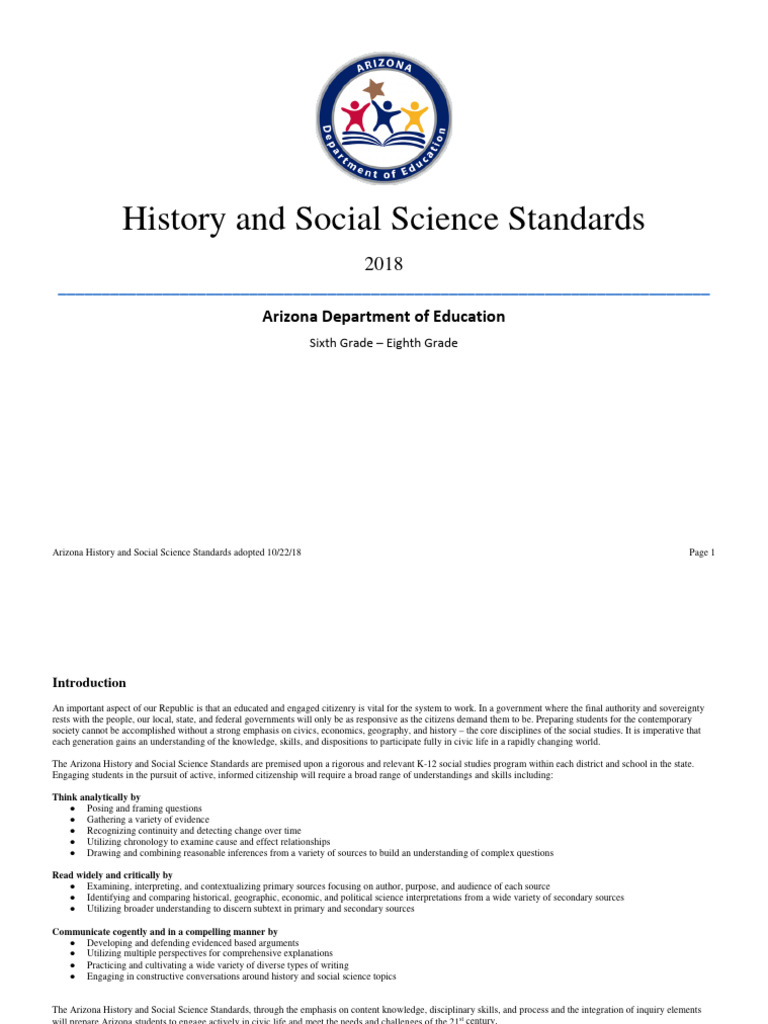 6-8 Grade Band Standards As A Glance 6 | Download Free PDF | Curriculum ...