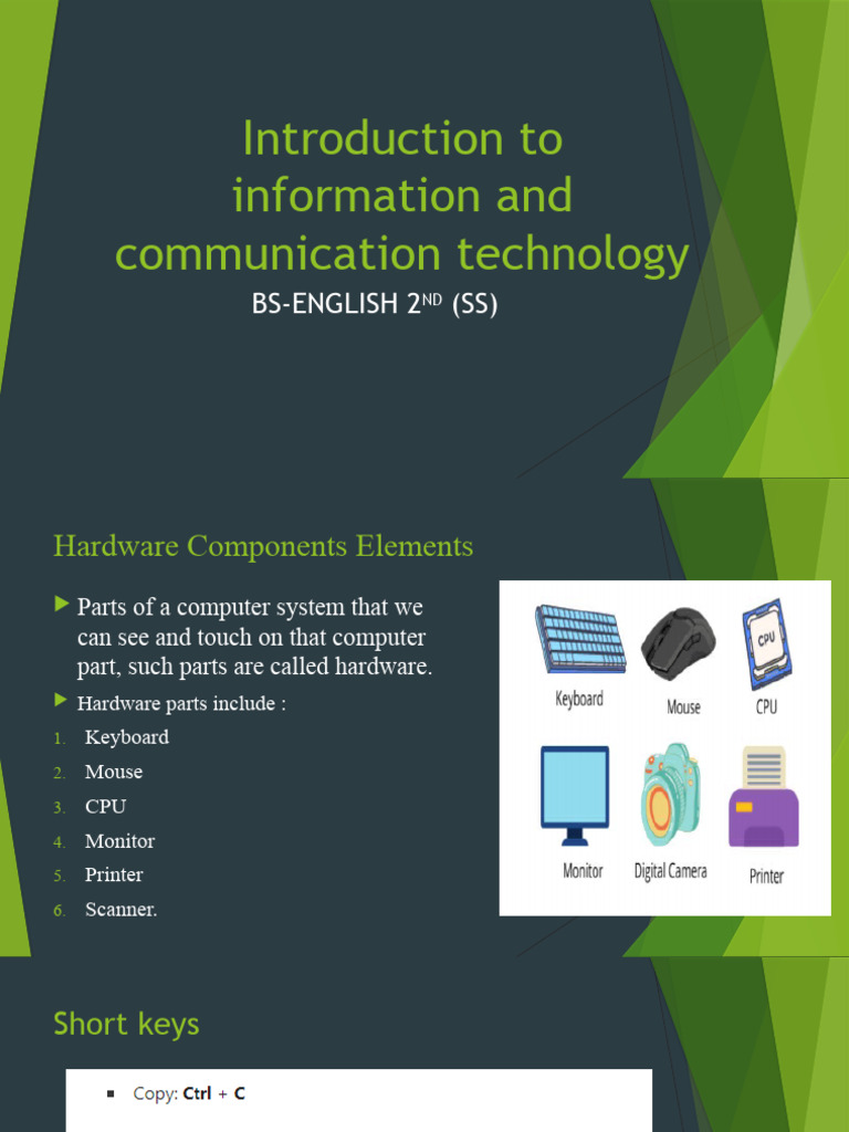 IICT Lecture 2b | PDF | Computer Keyboard | Computer Hardware