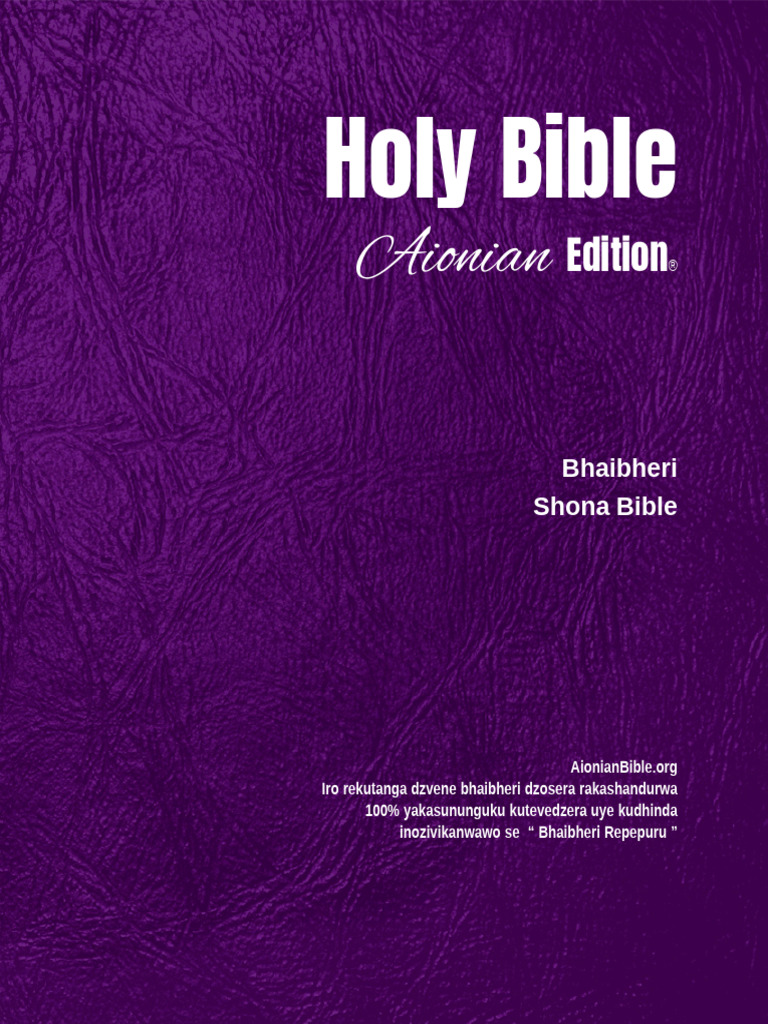 Holy Bible Shona Shona Bible Aionian Edition STUDY | PDF | Hell | Bible