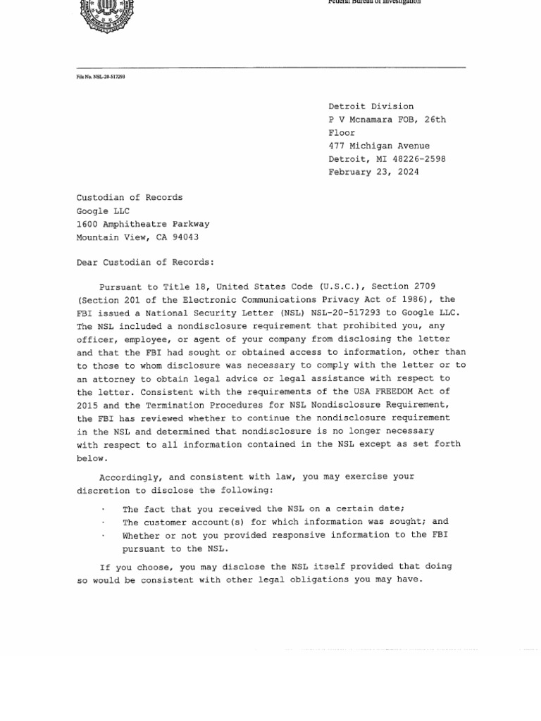 NSL 20 517293 Release Redacted | PDF