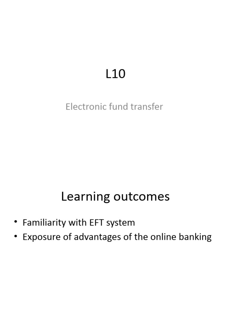 Electronic Fund Transfer | PDF | Cheque | Clearing (Finance)