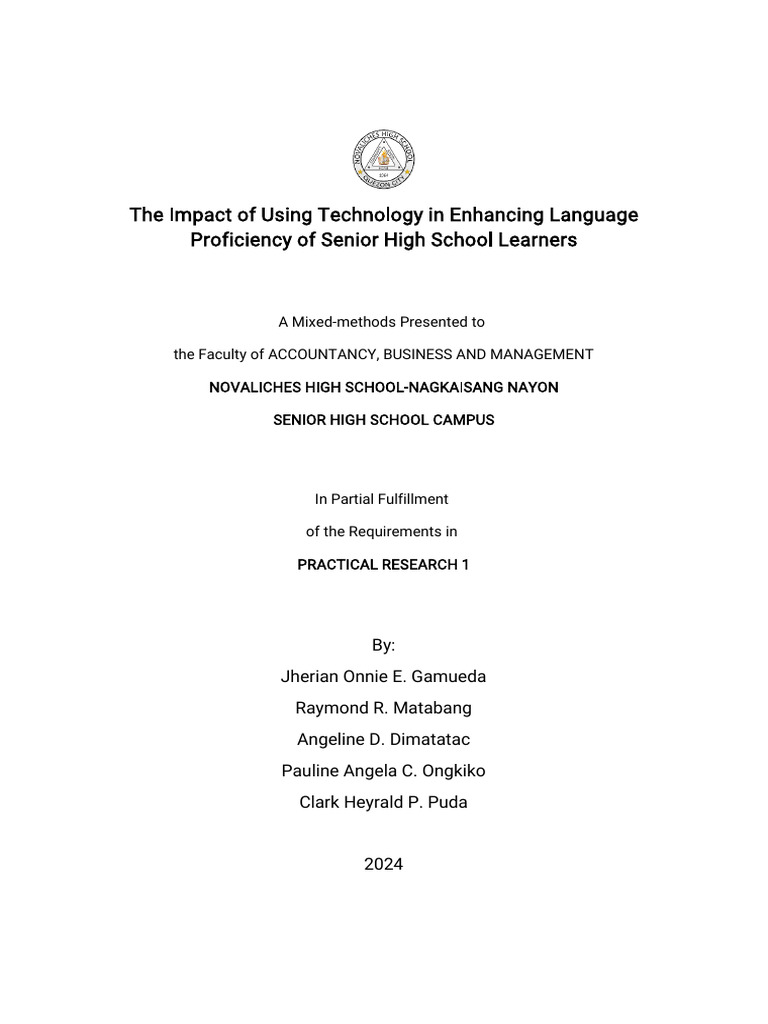 Practical-Research3 | PDF | Learning | Language Acquisition