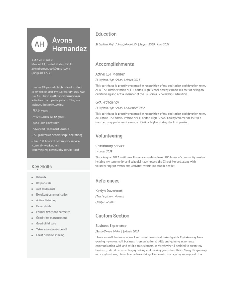 Avona-Hernandez-Resume 2 | PDF Avona-Hernandez-Resume 2 | PDF