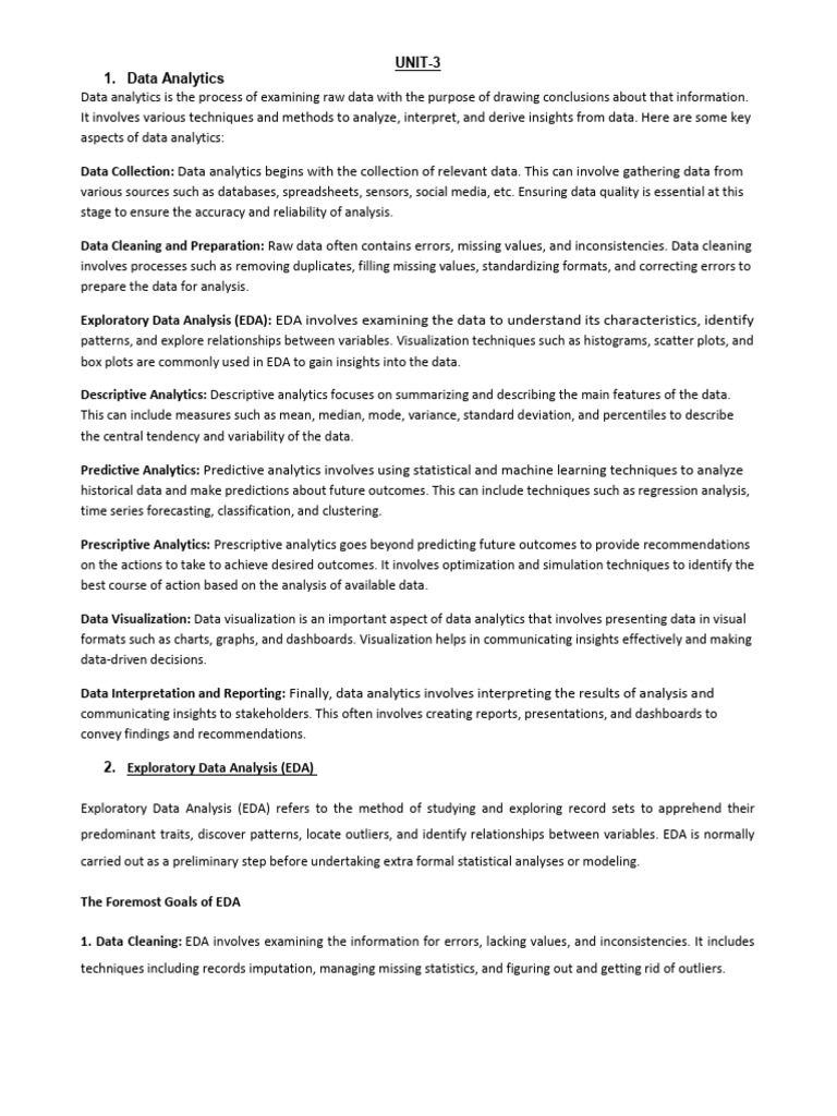 unit-3 | PDF | Mean | Data Analysis