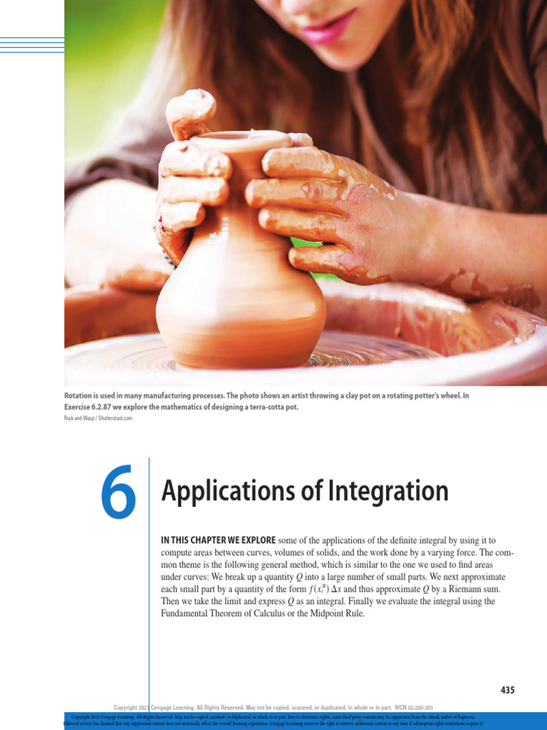 Chapter 6 - Application of Integration | PDF | Integral | Area