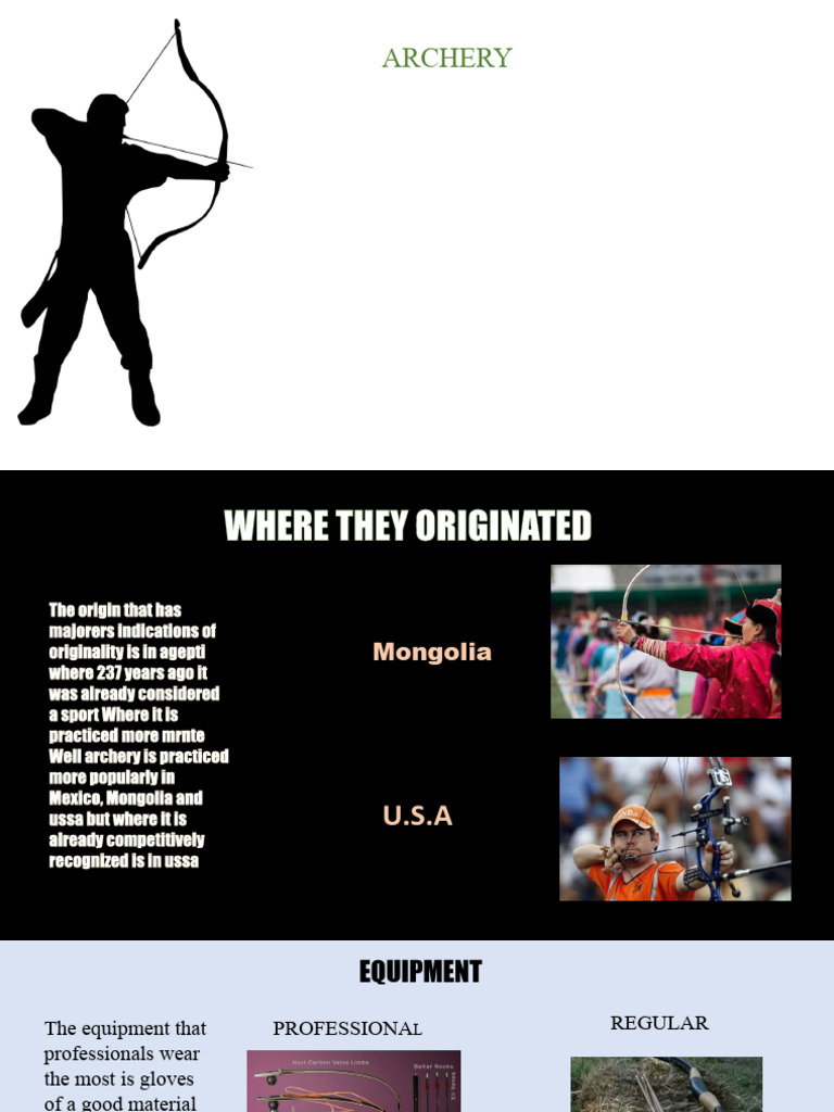 Archery: Origins, Gear, and Rules | PDF
