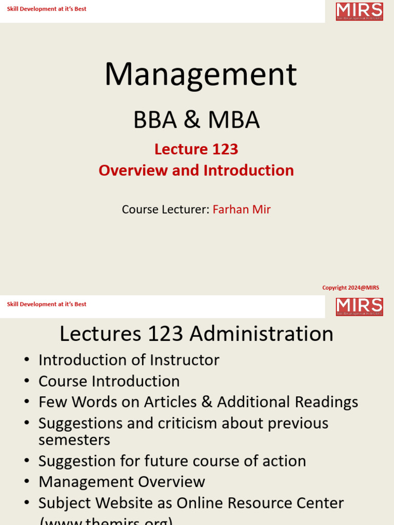 Management BBA & MBA - Course Requirements and Overview | PDF | Multimedia | Corporate Social ...