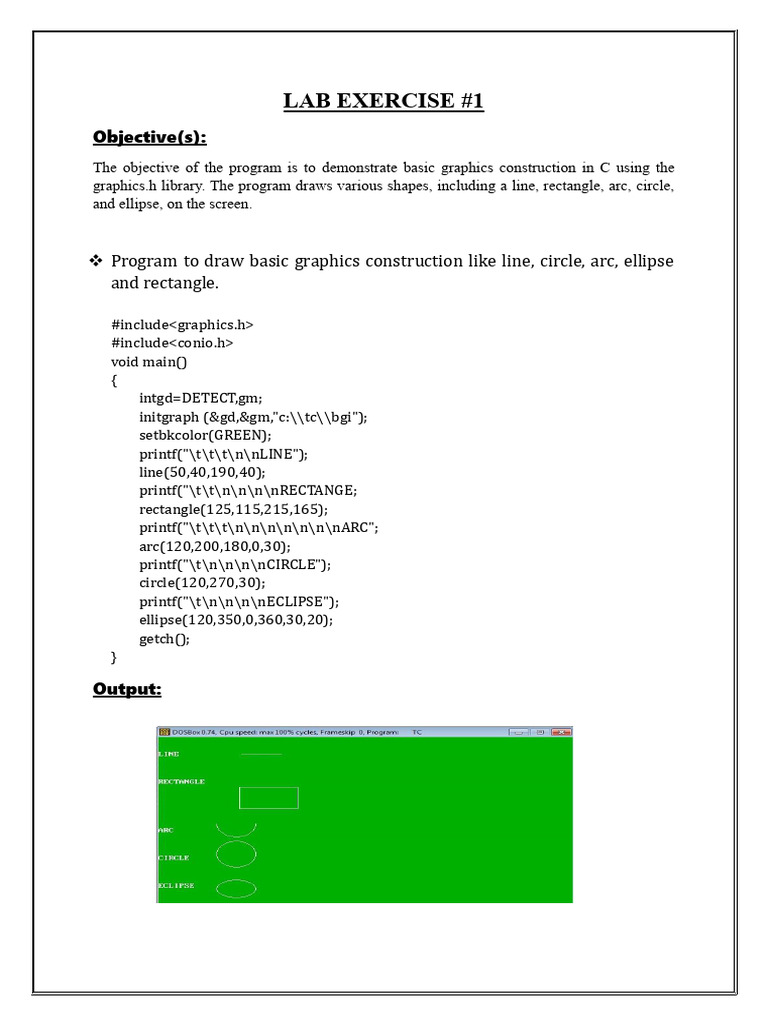 CGA Practical File 2024 | PDF | Graphics | Computer Programming CGA Practical File 2024 | PDF | Graphics | Computer Programming