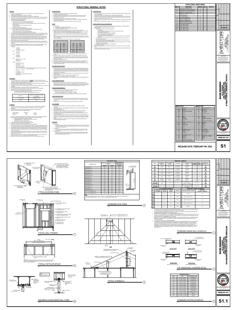 Wayne Structural Plans | Download Free PDF | Framing (Construction) | Screw