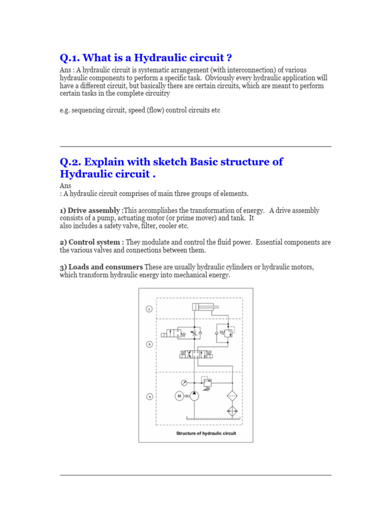 Hydraulic Circuits | PDF | Pump | Valve