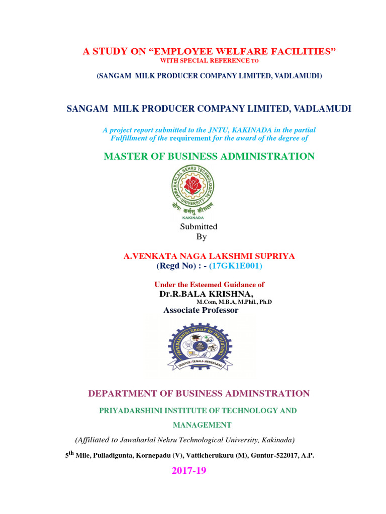 Supriya Project (17GK1E0001) | PDF | Human Resource Management ...