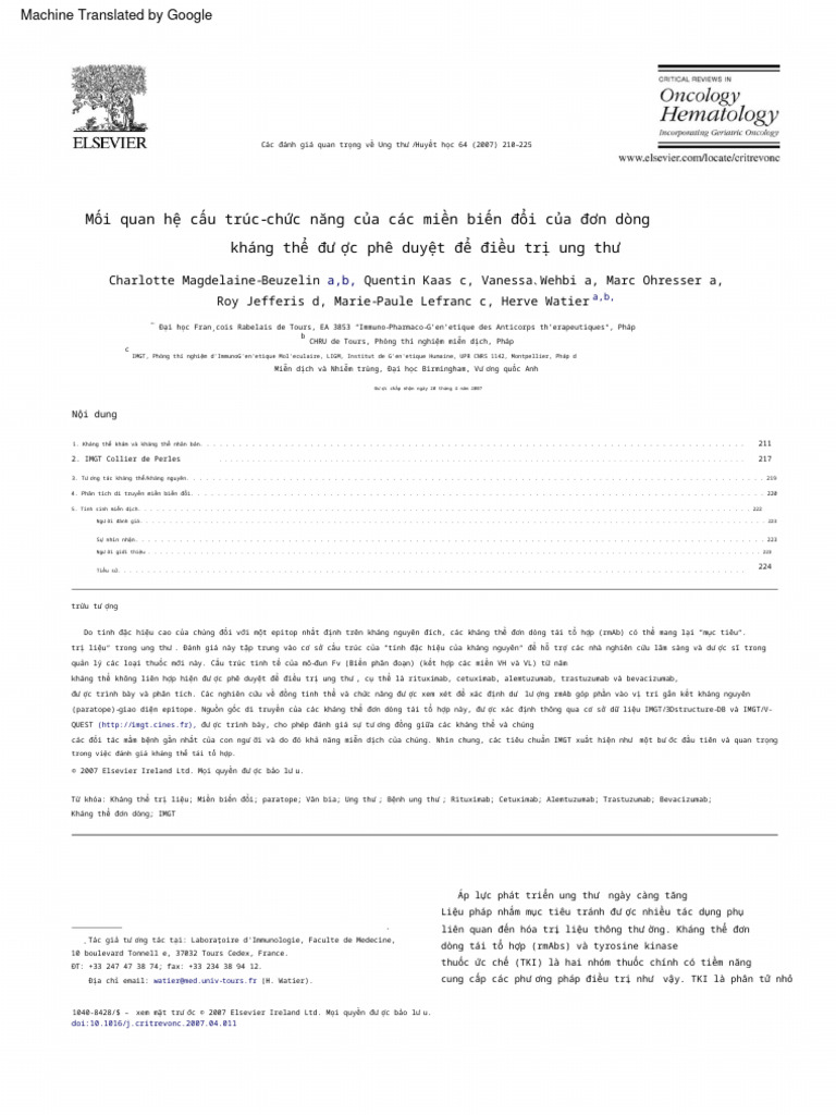 MR Structure-Function Relationships of The Variable Domains of Monoclonal Antibodies Approved ...