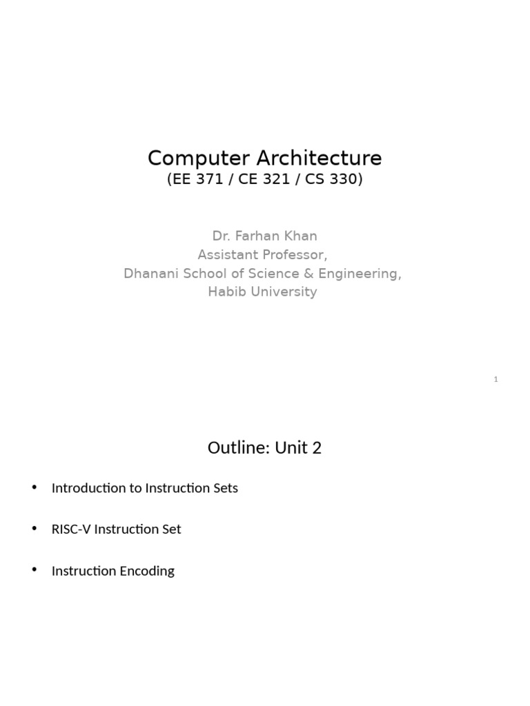 CA L7 Unit2 Slides | PDF | Software Engineering | Central Processing Unit