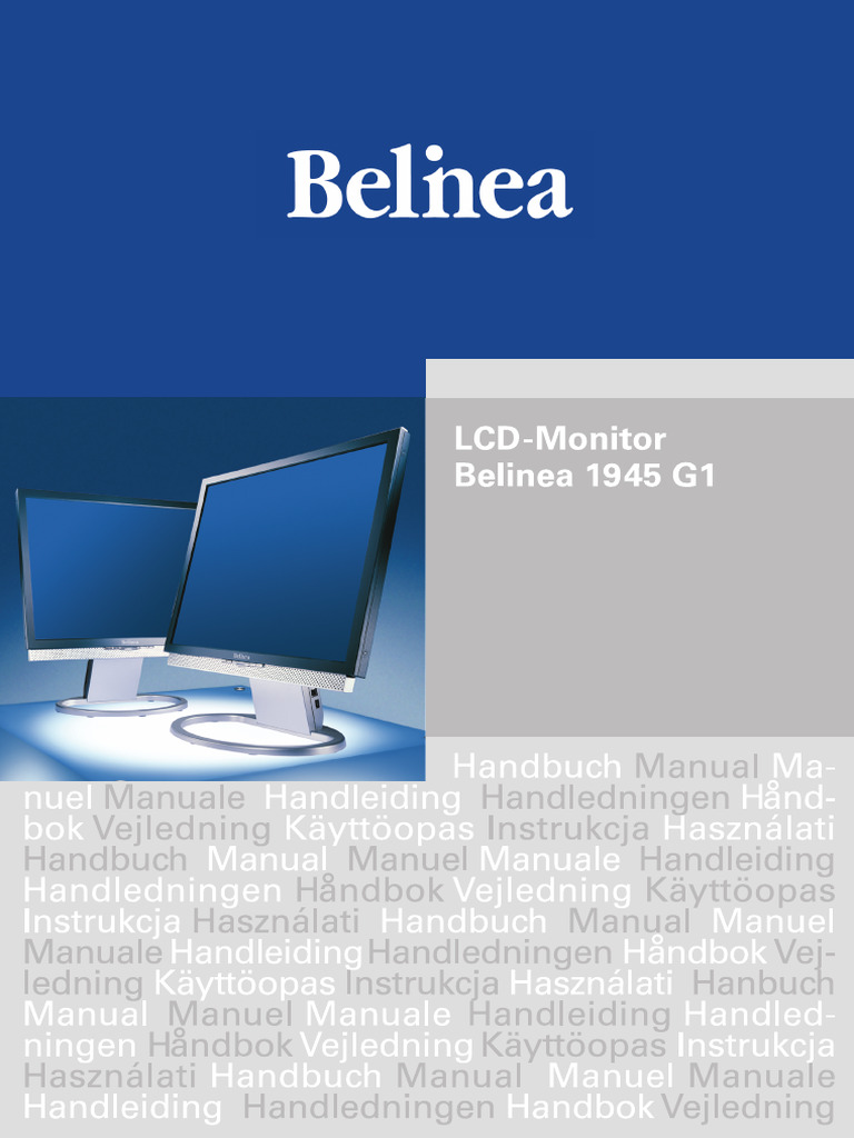 Belinea 1945 S1W -ENG | PDF | Ac Power Plugs And Sockets | Computer Monitor