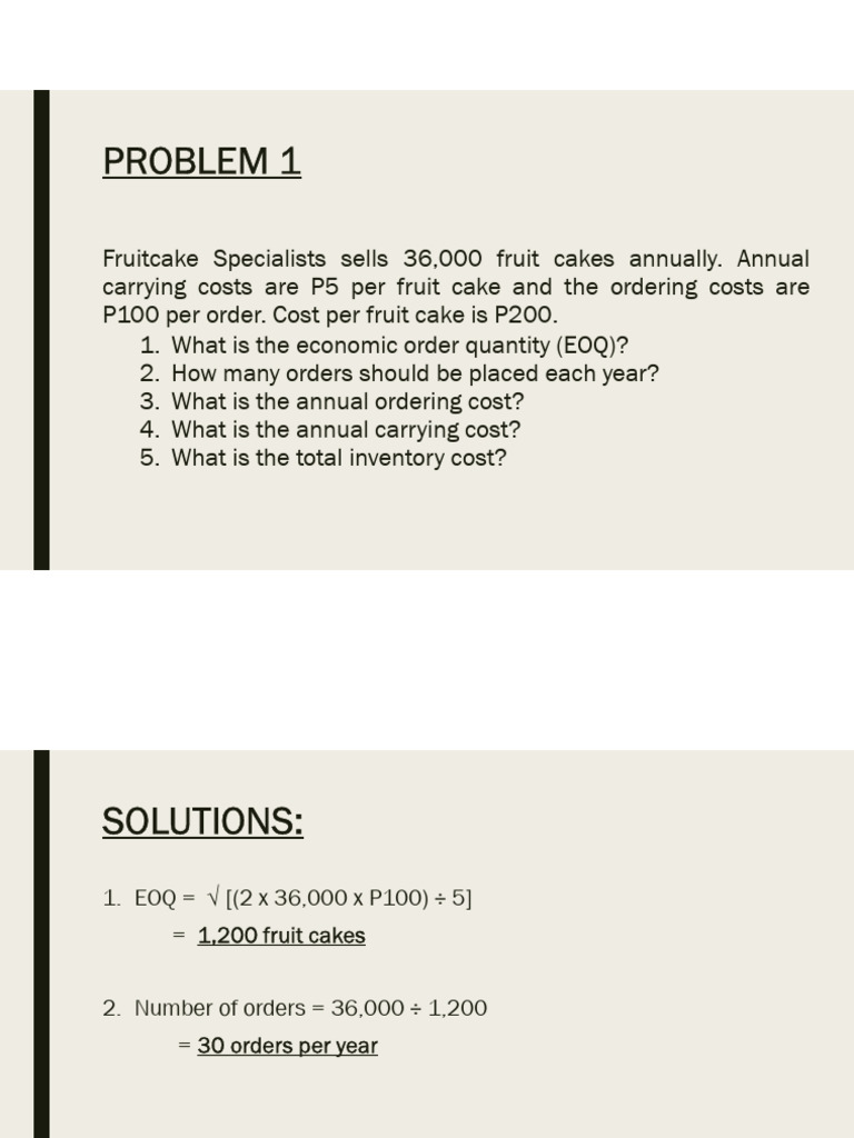 Inventory - Additional Examples | PDF