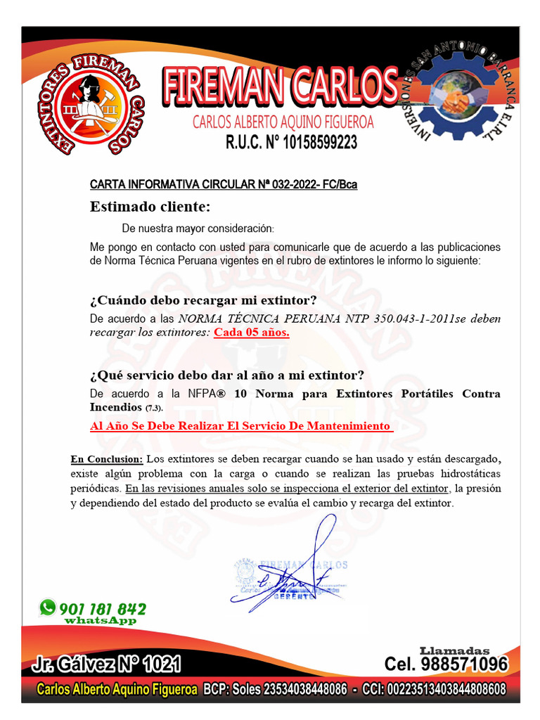 Estimado Cliente | PDF