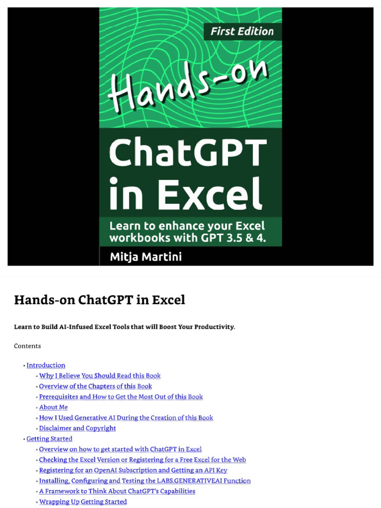 Hands-On ChatGPT in Excel | PDF | Microsoft Excel | Comma Separated Values