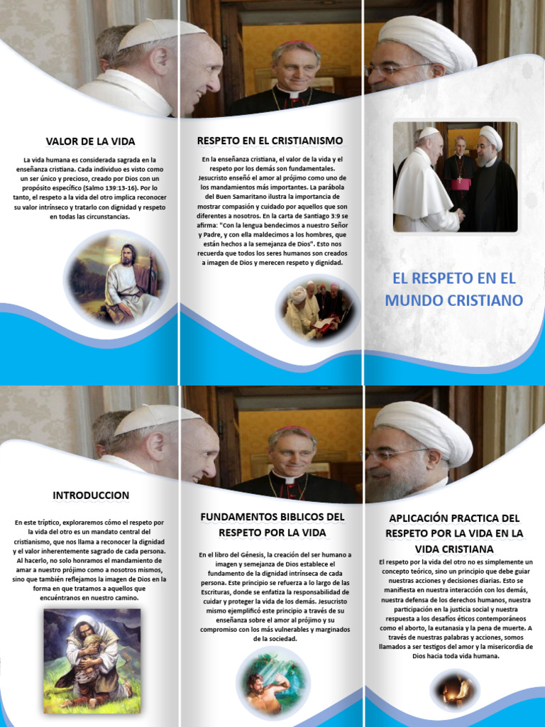 Triptico Religion | PDF | Amor | Dignidad