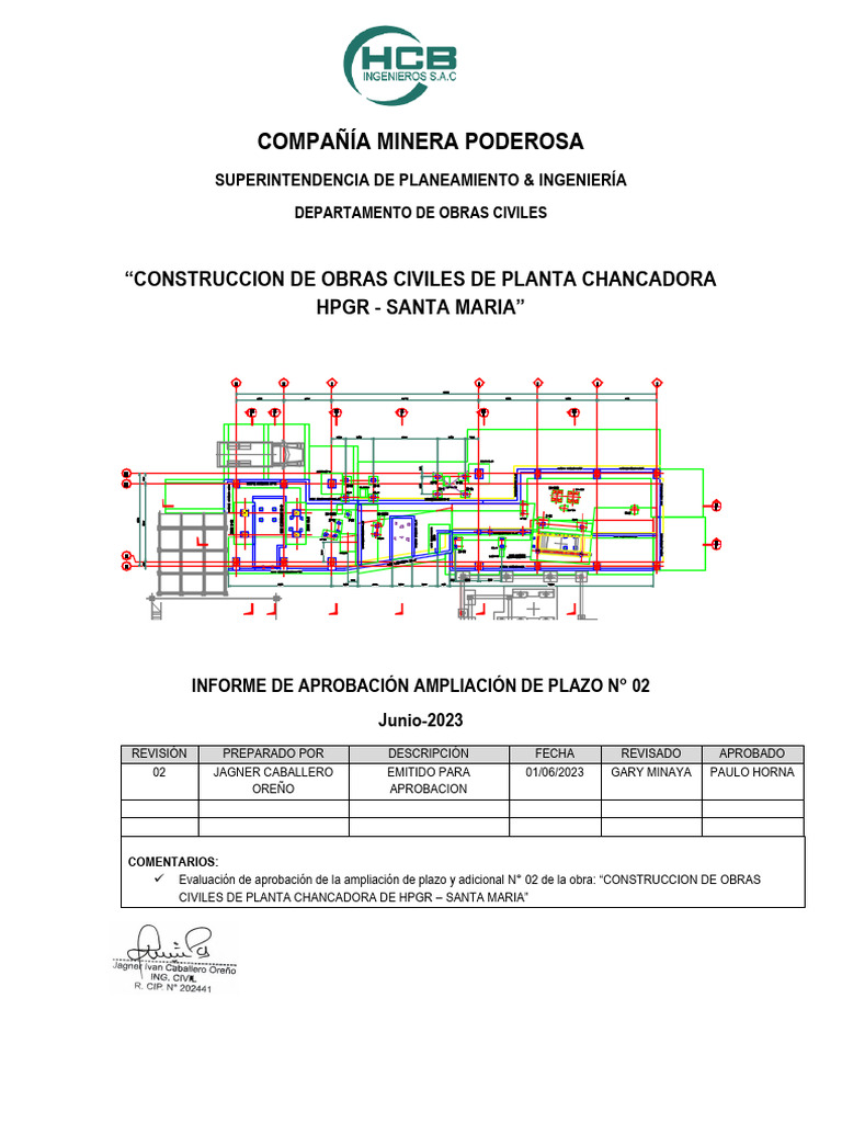 Informe de ampliación de Plazo N°02 - HPGR rev 01 - aprob | PDF