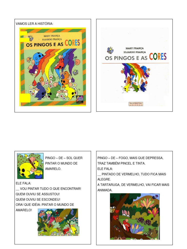 Os Pingos e As Cores | PDF | Cor | Vermelho