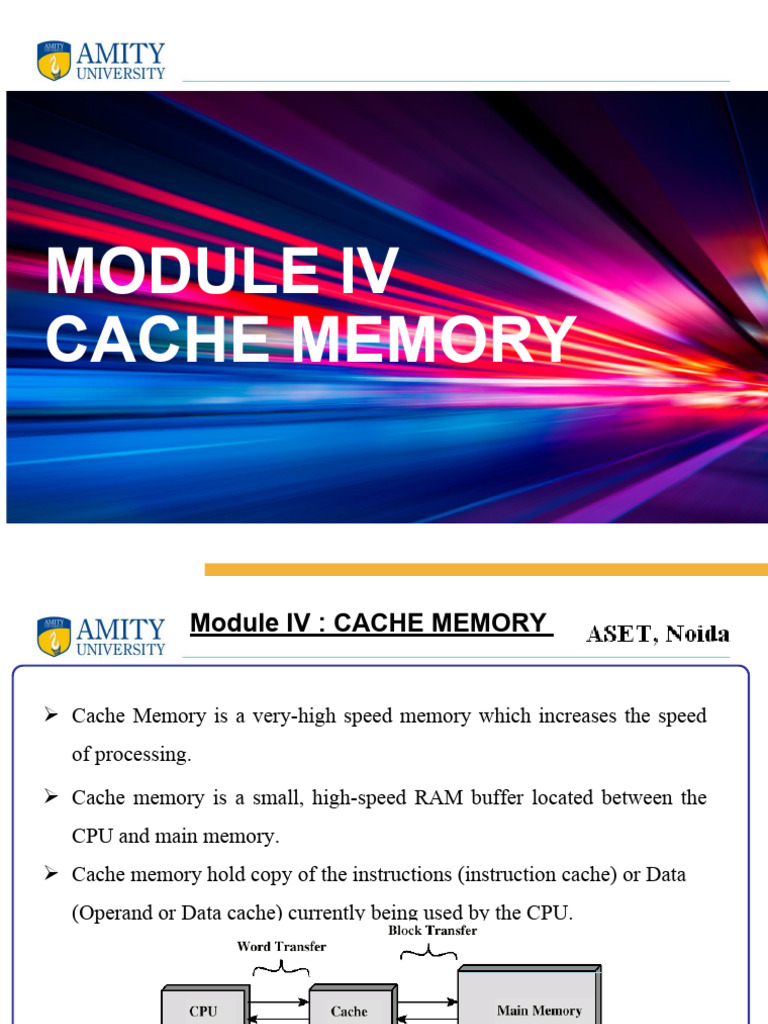 DECO - Module 4.3 - Cache | PDF | Cpu Cache | Cache (Computing)