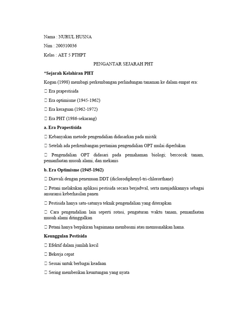 Sejarah PHT | PDF | Pengembangan Diri | Sains & Matematika