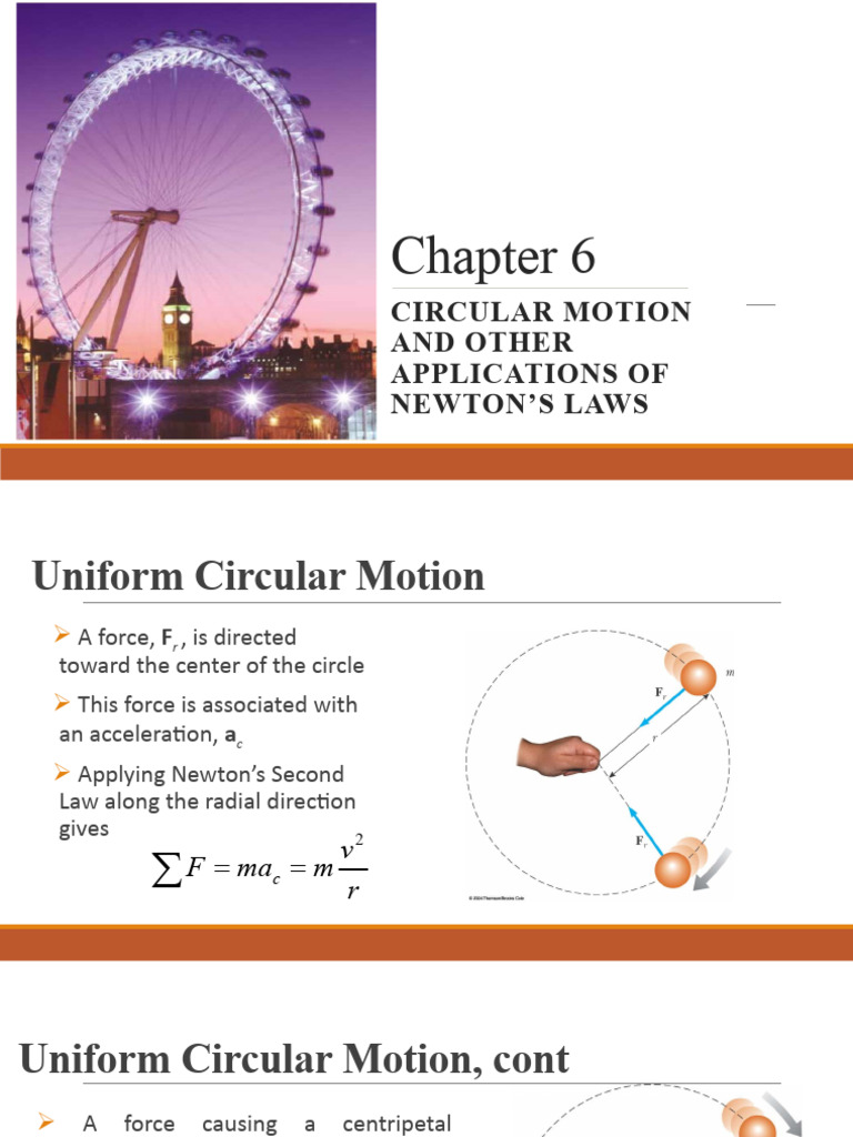 Chapter 6 Circular Motion | PDF | Force | Acceleration
