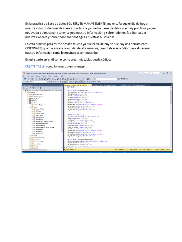 En La Practica de Base de Datos SQL SERVER MANAGEMENTE | PDF | SQL | Servidor SQL de Microsoft