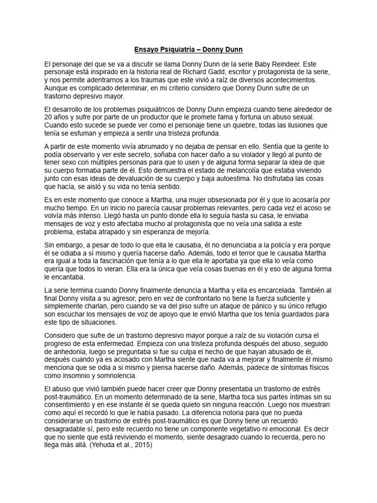 Ensayo Psiquiatría - Gabriel Maya | PDF | Depresión (estado de ánimo ...