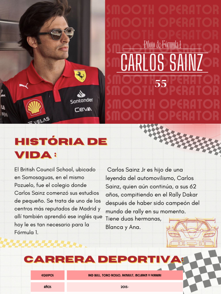 Carlos Sainz Jr: Carrera y Curiosidades | PDF