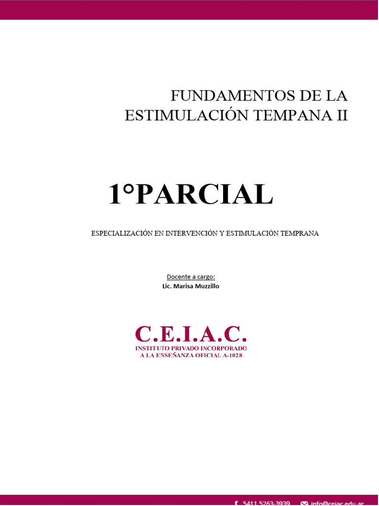 1° Parcial | PDF | Parto prematuro | Desarrollo humano