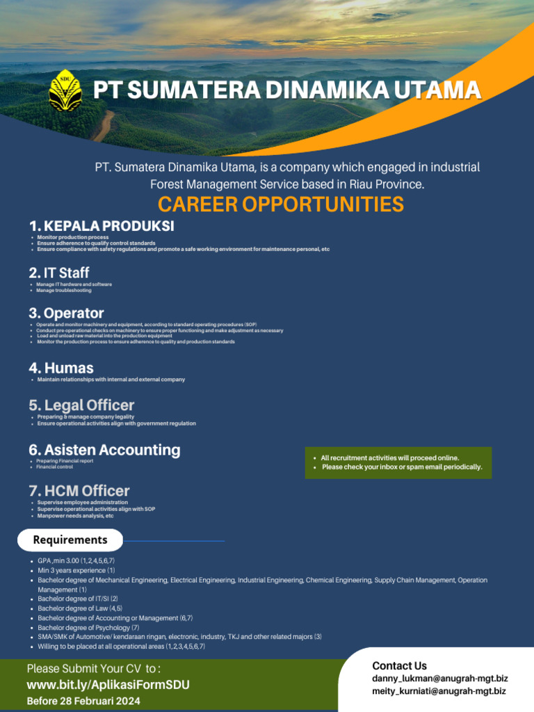 Iklan Loker PT. SDU | Download Free PDF | Engineering | Business