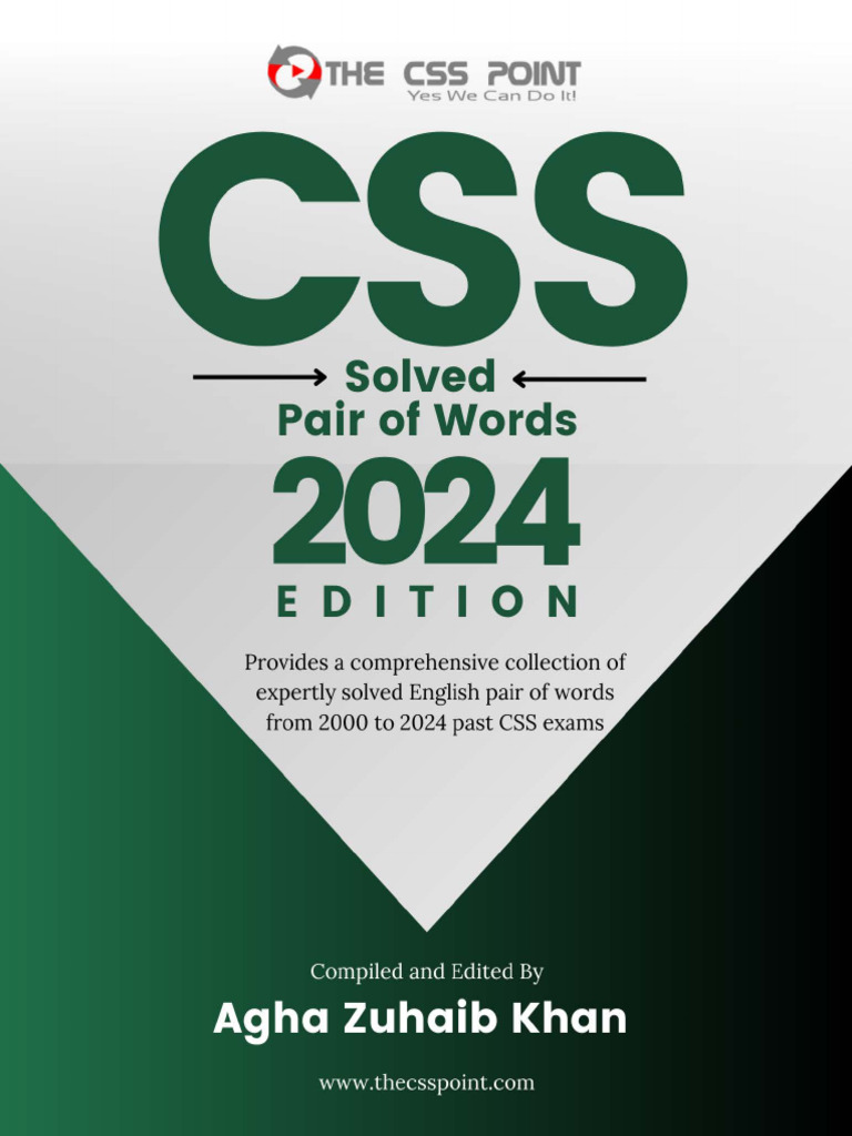 CSS Solved Pair of Words 2000 To 2024 by Agha Zuhaib Khan | PDF | Penance | Defamation