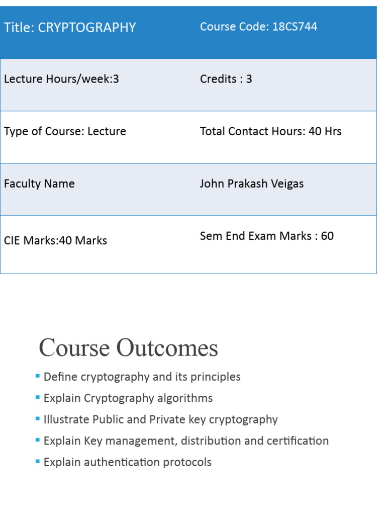 Crypto Module 1 | PDF | Cryptography | Key (Cryptography)