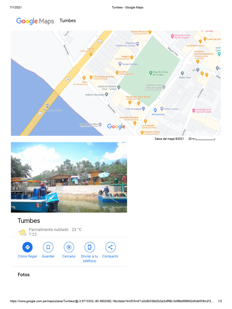 Tumbes - Google Maps | PDF