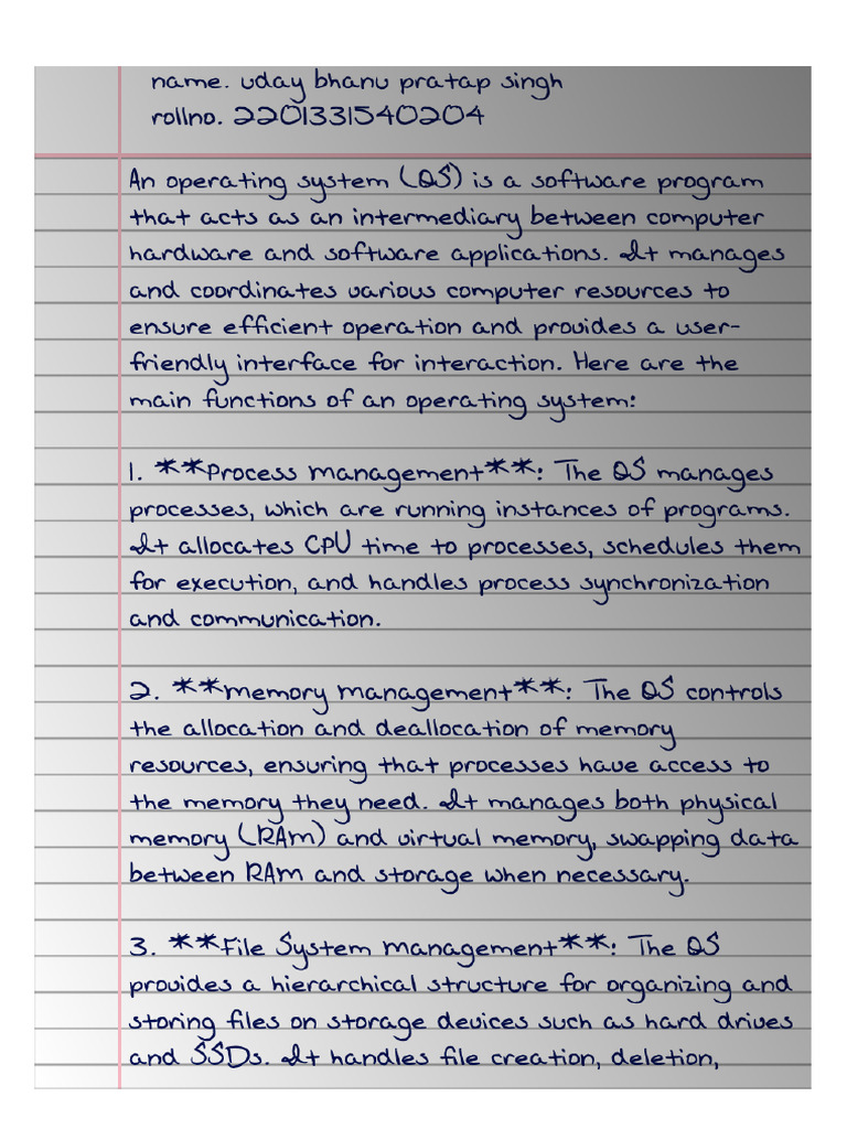 Os ASSIGNMENT I | PDF