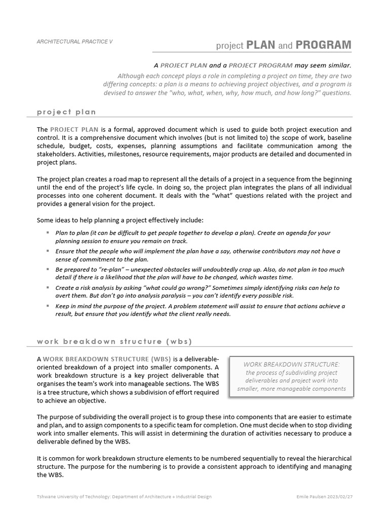 Project Planning and Scheduling Guide | PDF | Business | Computers
