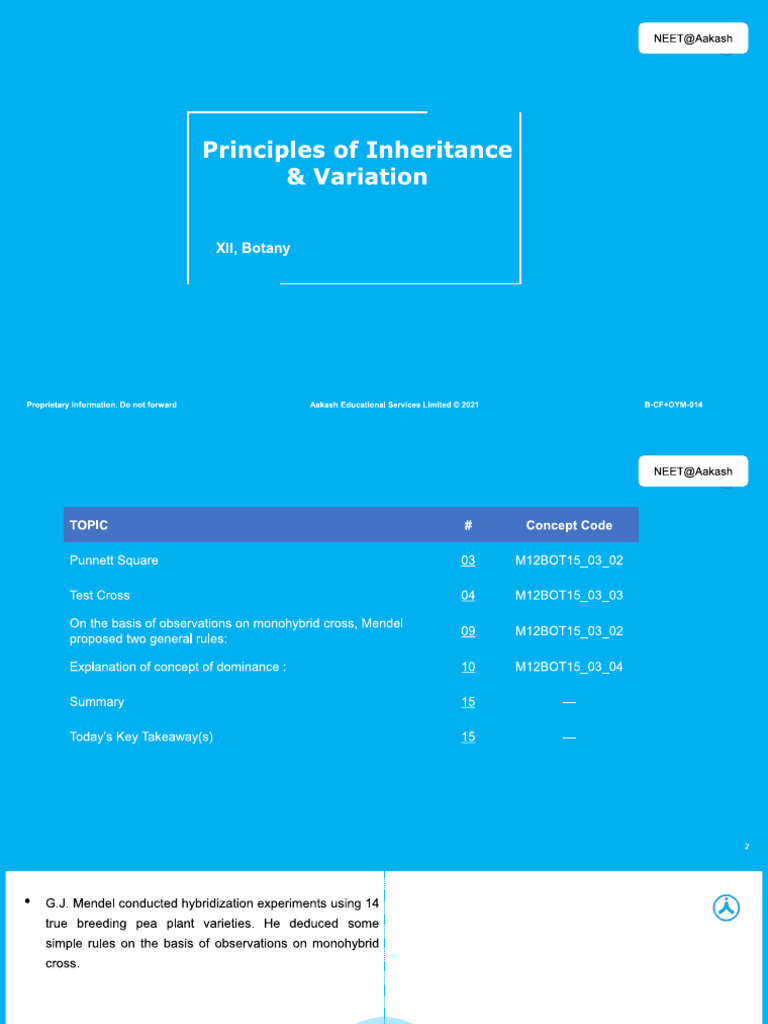 Lecture PPT - (B-014) - Principles of Inheritance - Variation - XII ...