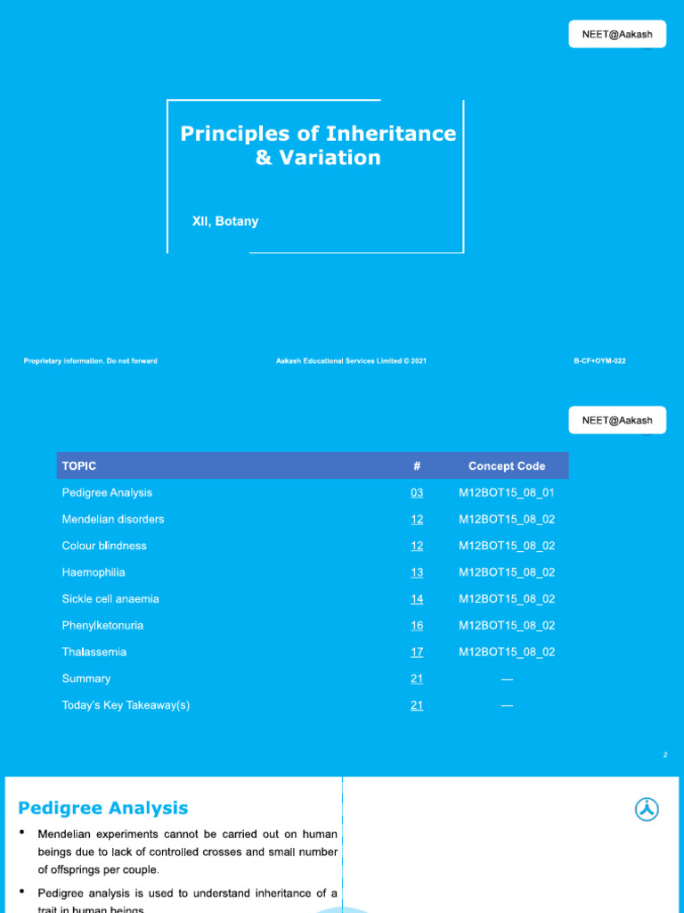 Lecture PPT - (B-022) - Principles of Inheritance - Variation - XII ...