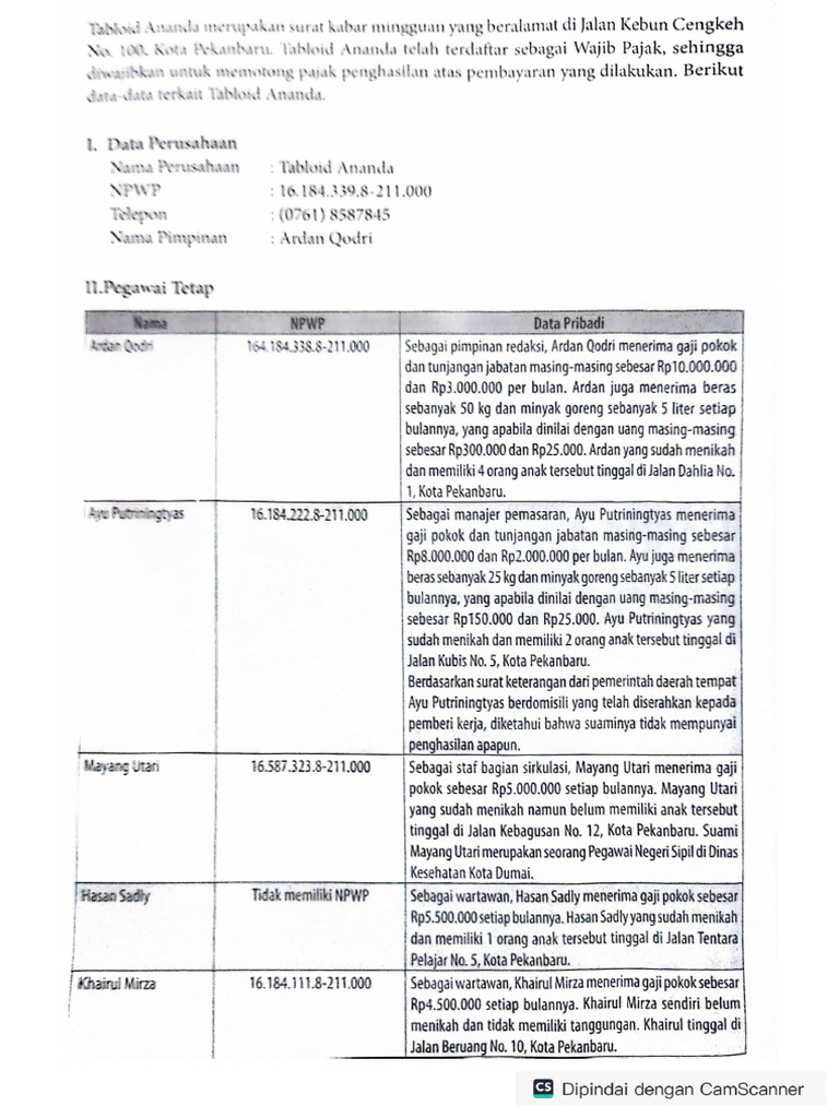 Soal UTS Perpajakan | PDF